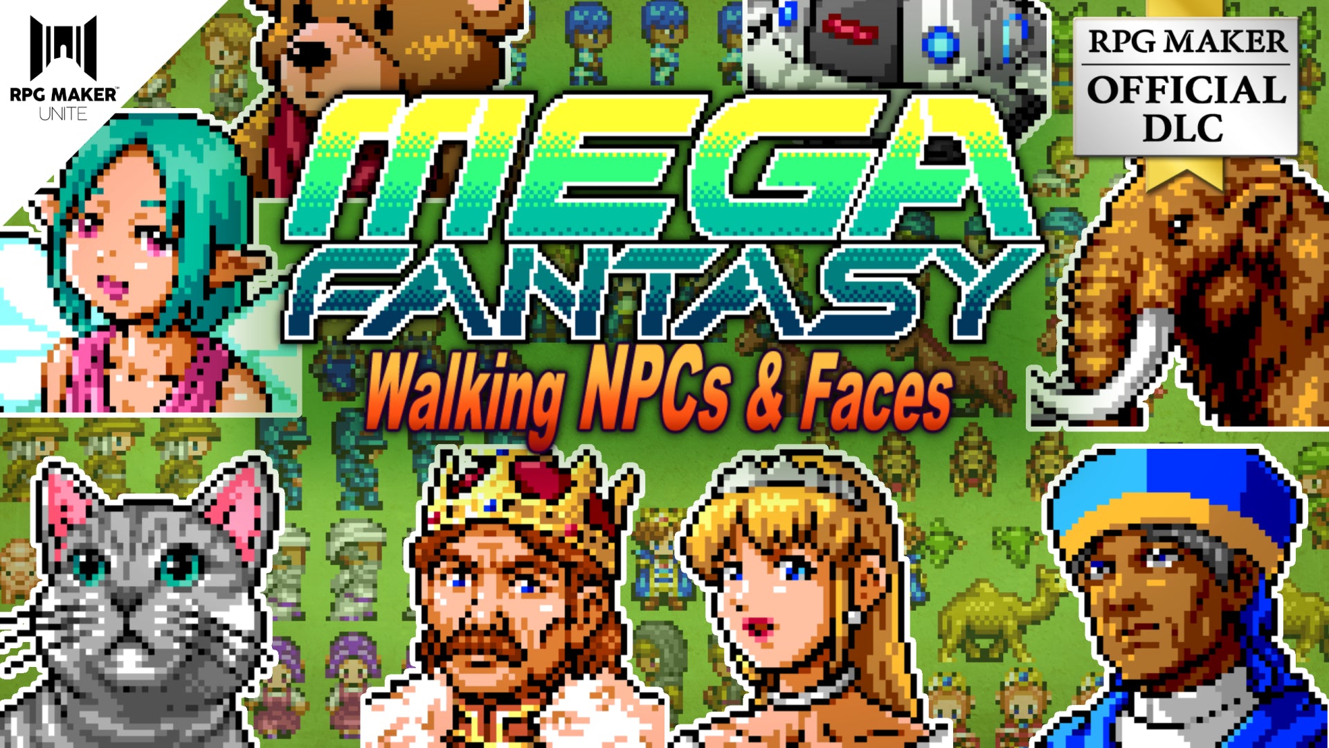 MEGA FANTASY Walking NPCs and Faces - RPG MAKER UNITE | RPG Maker ...