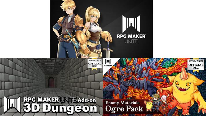 Bundle | RPG MAKER UNITE & Add-on - 3D Dungeon & Enemy Materials - Ogre ...